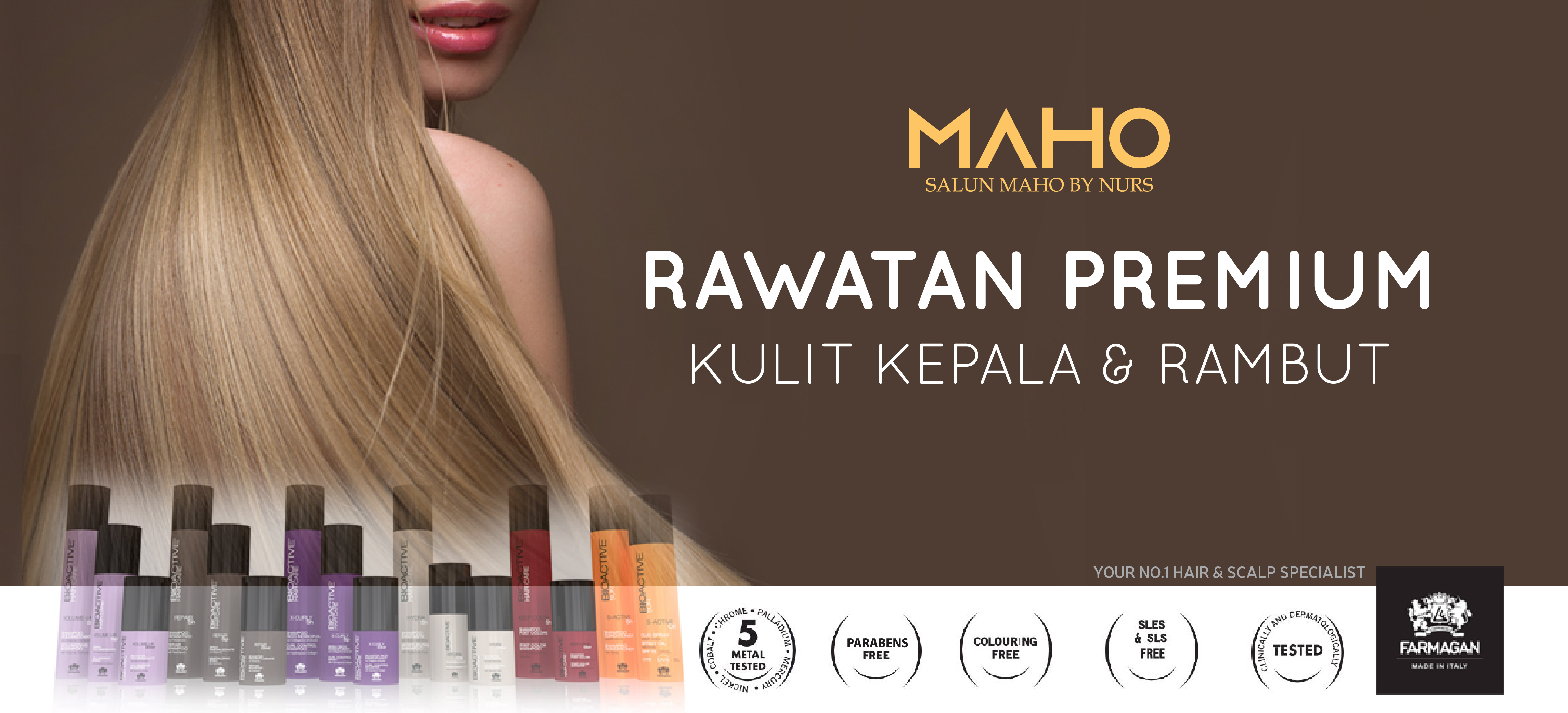 RAWATAN RAMBUT & KULIT KEPALA PREMIUM oleh MAHO Salun